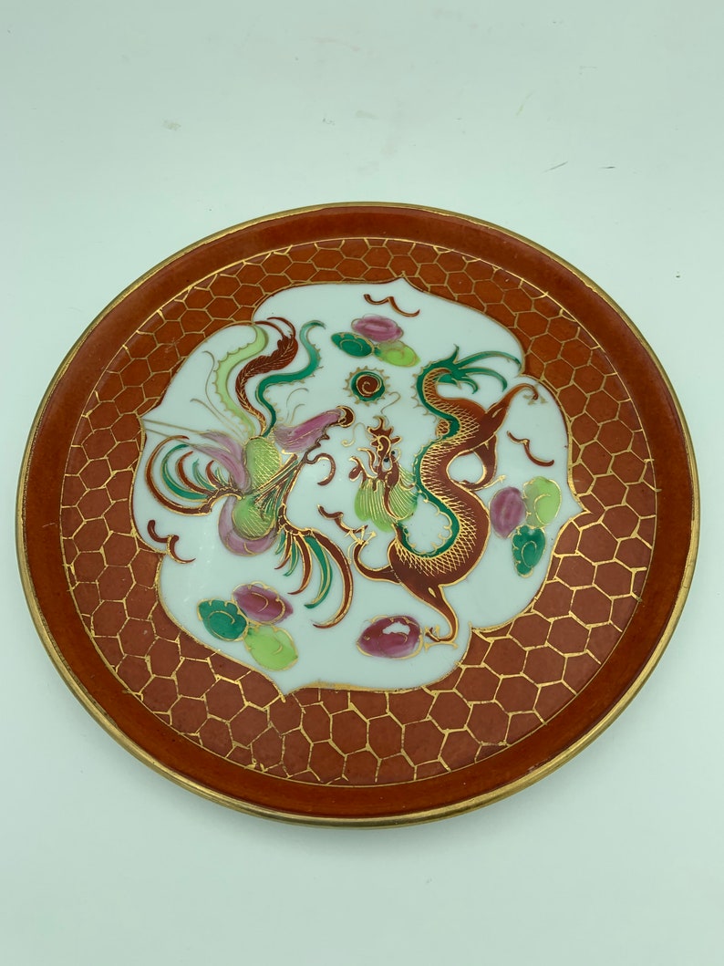 Vintage 5-piece YT Japanese Porcelain Ware Decorated in Hong Kong Asian ...