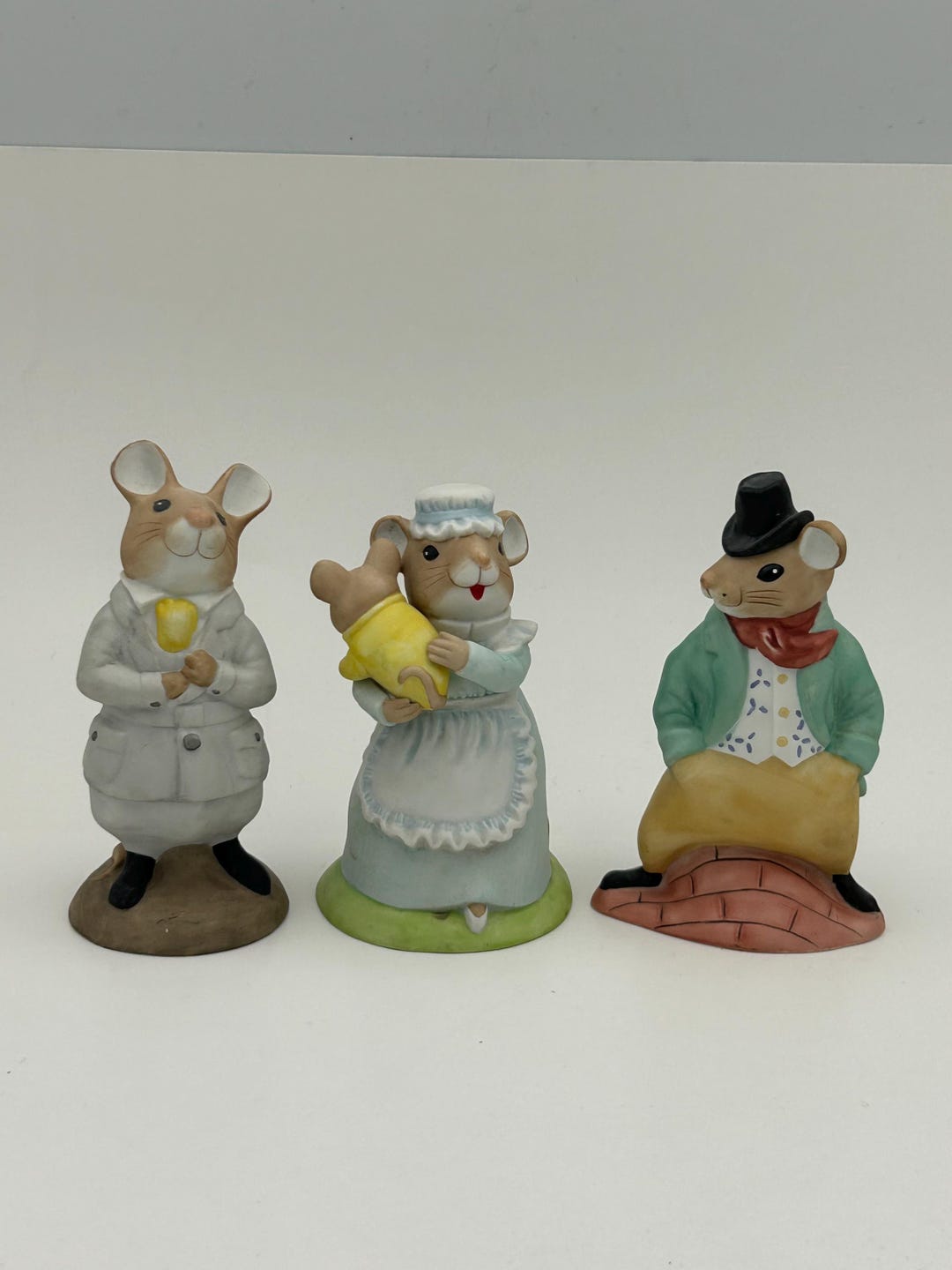 3 Vintage 1985 Reco Dolli Tingle Mousetown USA Collection 4" Mouse ...
