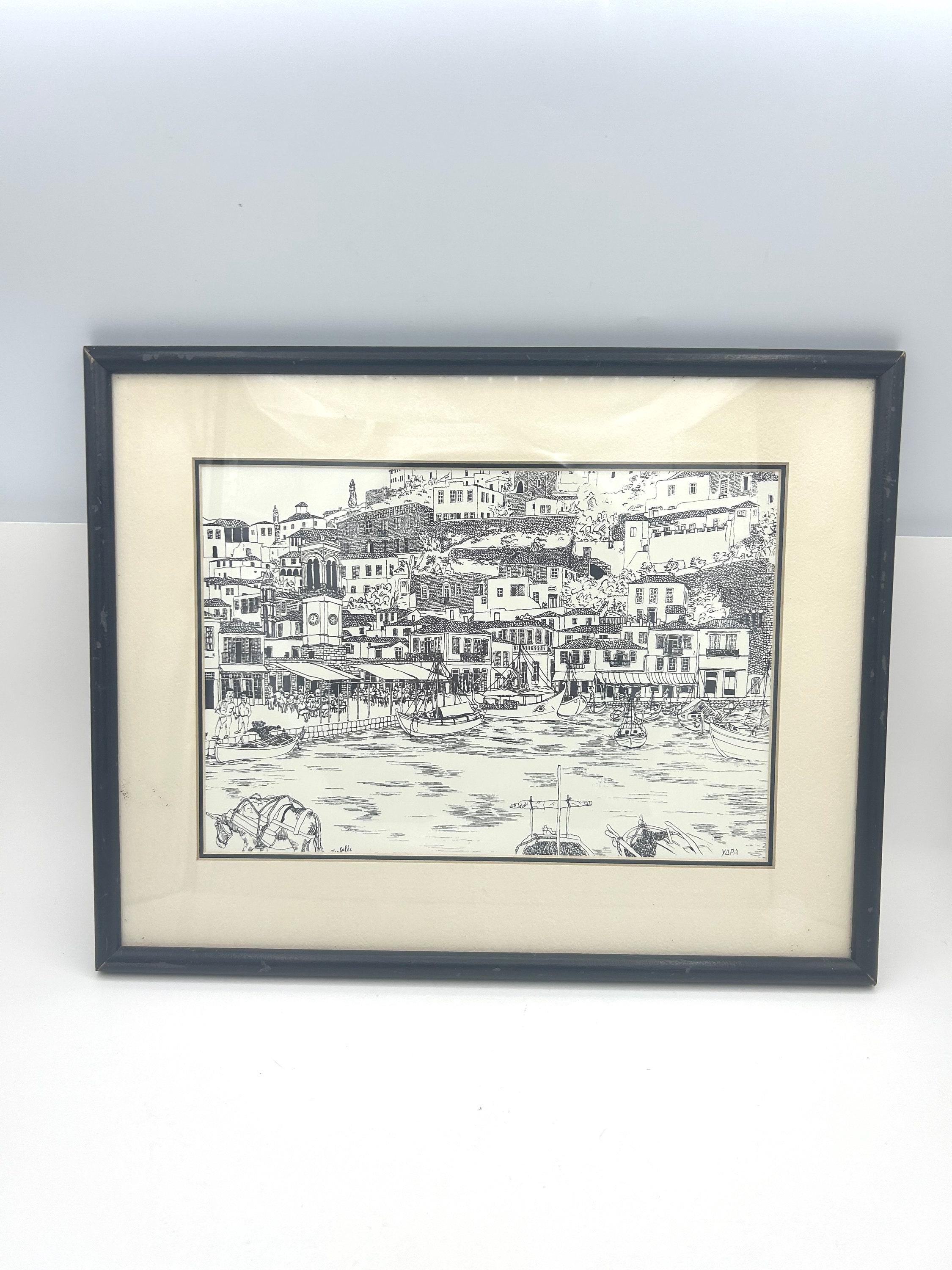 Vintage Isabelle Peutz Original Signed and Framed 15" X 12" Hand ...