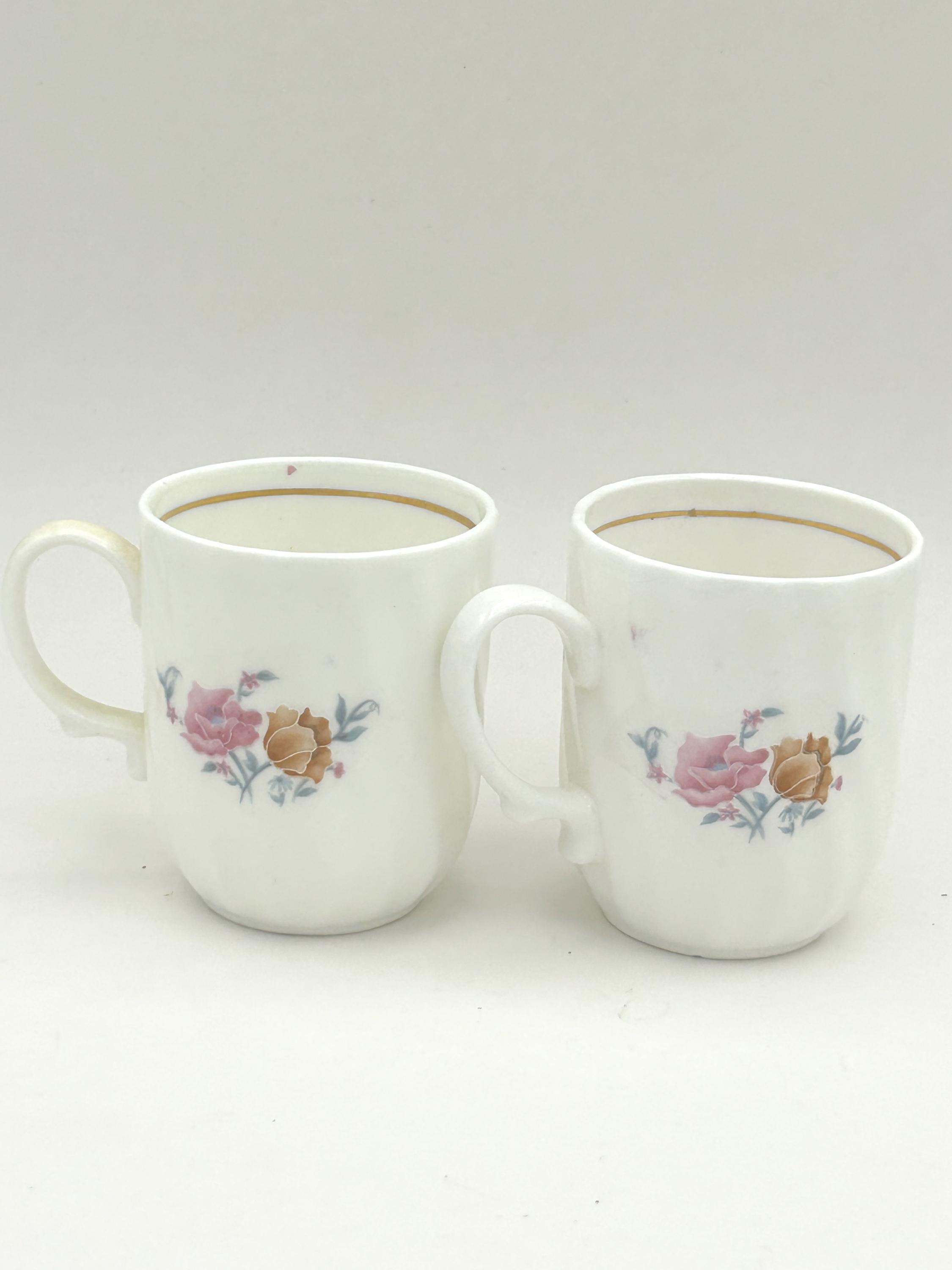 Set of 11 Vintage R.L. Hitkari Potteries Bone China 6oz Swirled ...