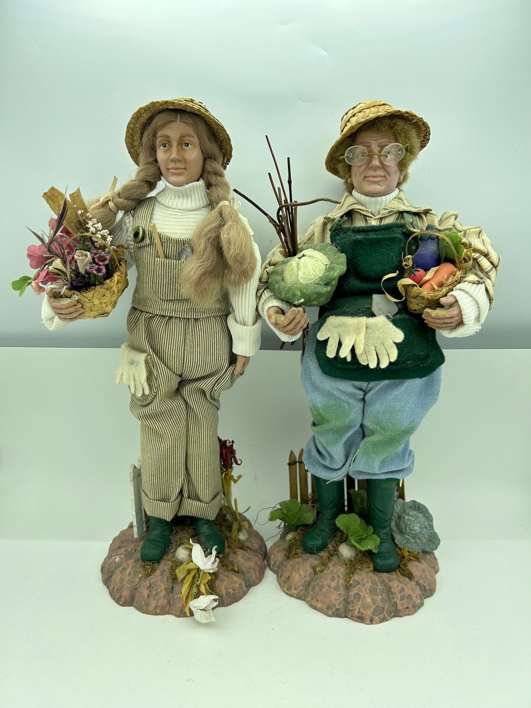 Vintage 2-piece Set BRN Licensed Design Old Lady and Old Man Senior ...
