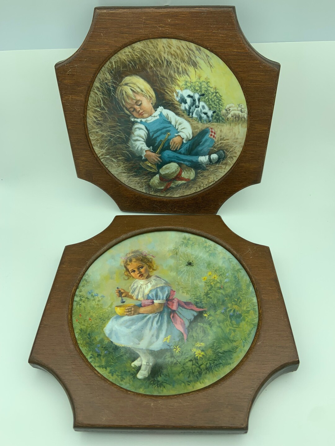 2 Vintage 1981 Reco John Mcclelland Mother Goose 8" Plates Includes ...