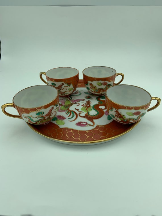 Vintage 5-piece YT Japanese Porcelain Ware Decorated in Hong - Etsy