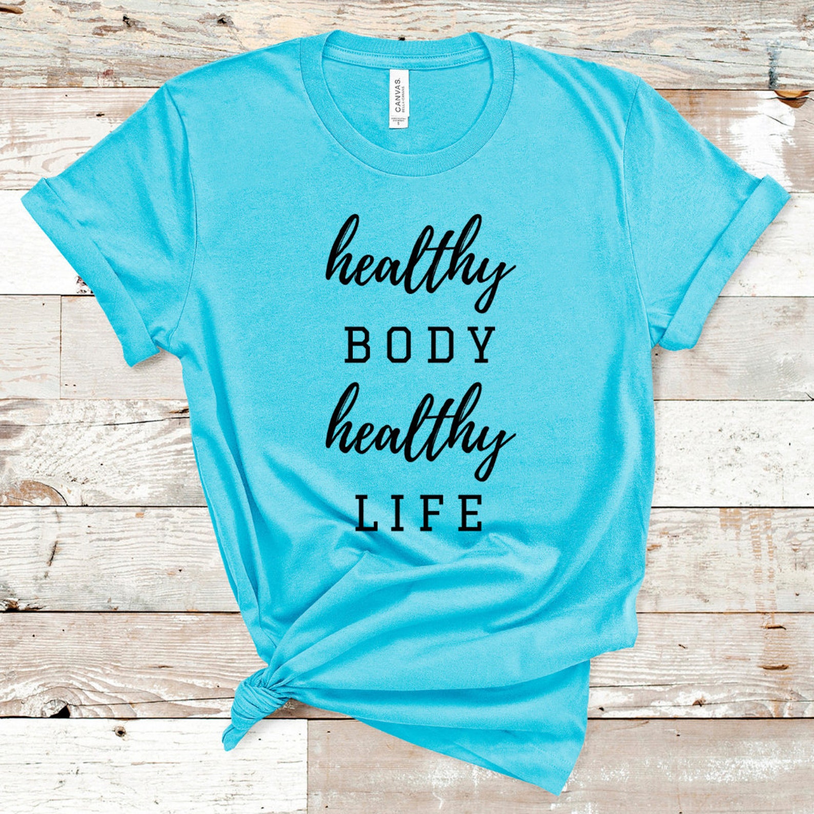 Healthy Body Healthy Life Workout Tshirt Sport Cardio Diet Tee | Etsy