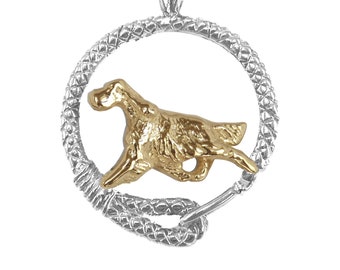 English Setter Charm or Pendant Sterling Silver English | Etsy