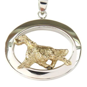 English Setter Glossy Oval Jewelry English Setter 14K Gold or Sterling ...