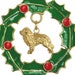 Exclusive Great Pyrenees Gold Plated Bronze Christmas Holiday Wreath ...