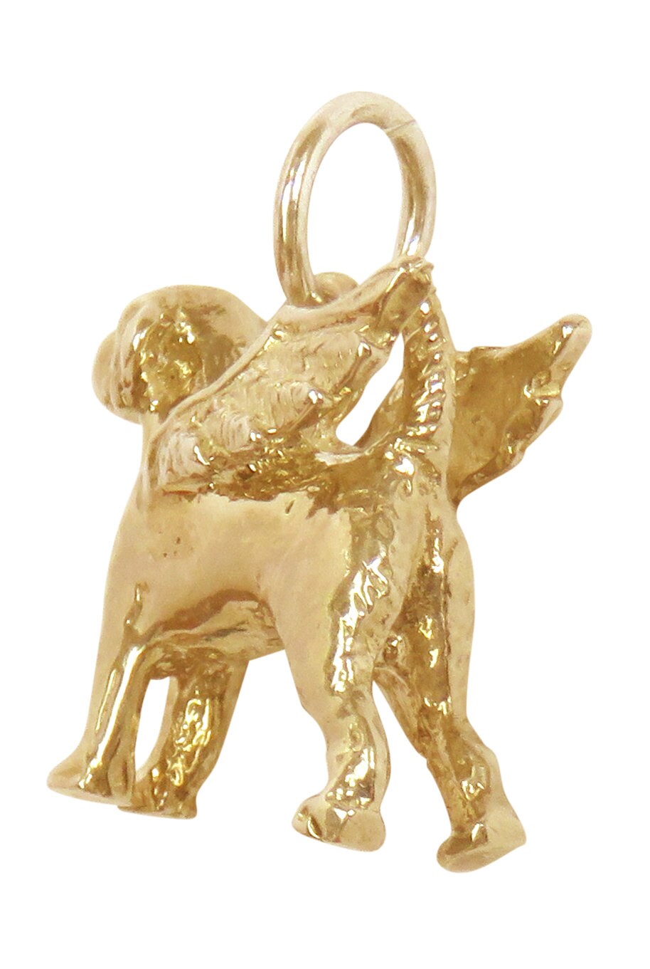 Beagle Angel Dog With Wings in 14K Gold or Sterling With Gold - Etsy