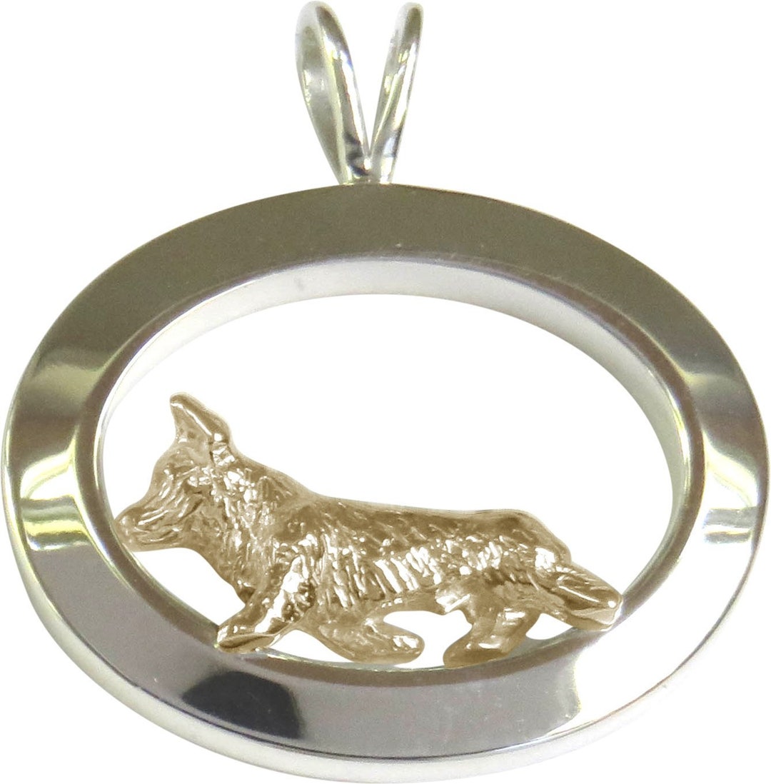 Pembroke Corgi Glossy Oval Jewelry Corgi 14K Gold or Sterling Silver ...