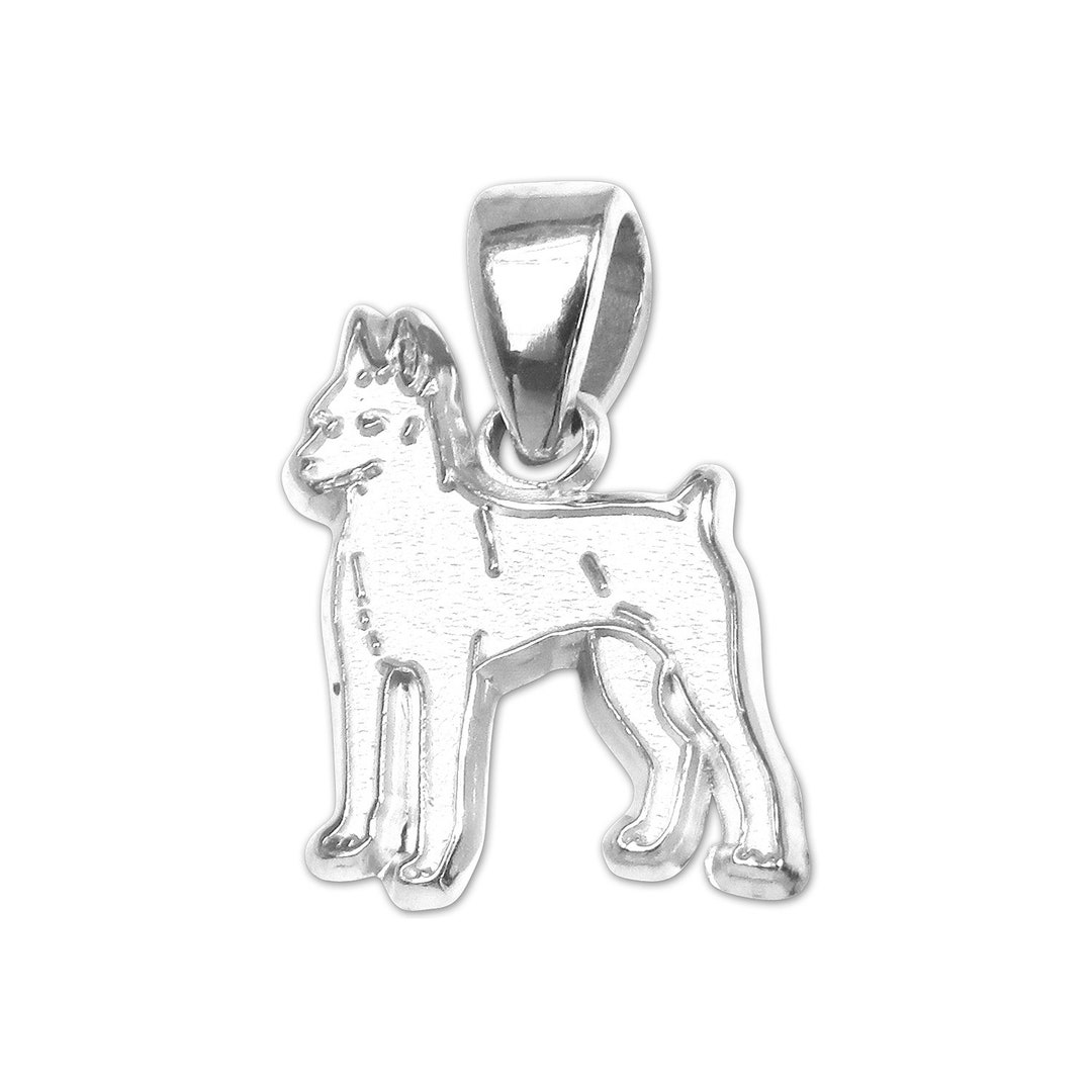 Miniature Pinscher min Pin Charm or Pendant Sterling Silver Miniature ...