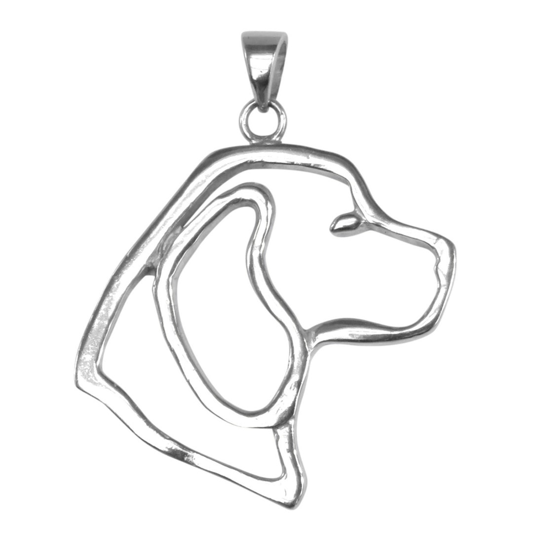 Beagle Silhouette Charm or Pendant – Sterling Silver or 14K Gold Beagle ...