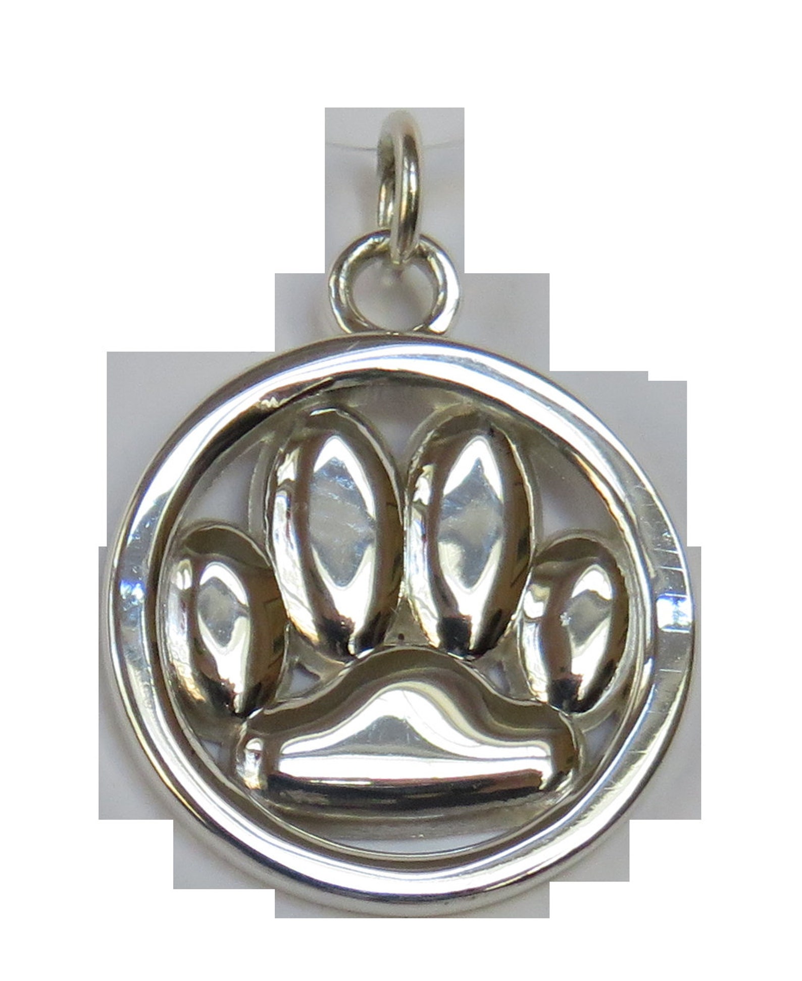 Sterling Silver Dog Paw Print Bangle Bracelet. Dog Paw Print Bracelet ...