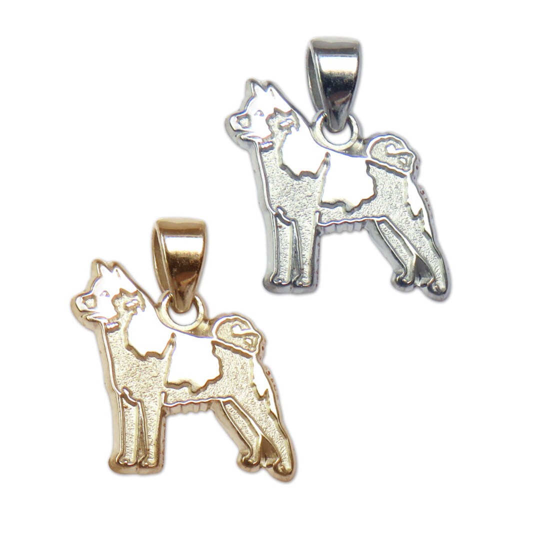 Akita Charm in 14K Gold or Sterling Silver Jewelry for Necklace ...