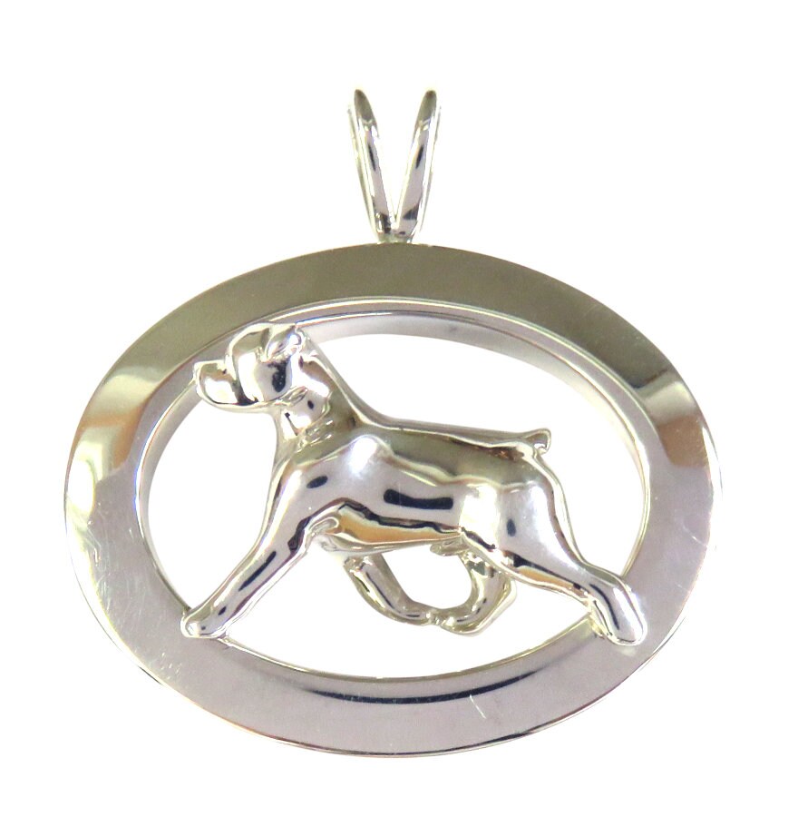 Rottweiler Glossy Oval Jewelry Rottweiler 14K Gold or Sterling - Etsy