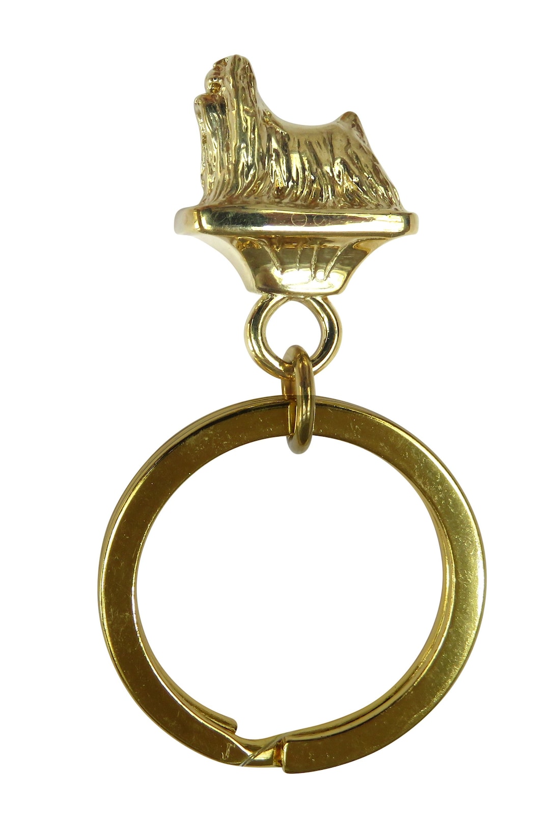 Yorkshire Terrier Keychain, Solid Bronze Keychain With 3D Yorkie ...