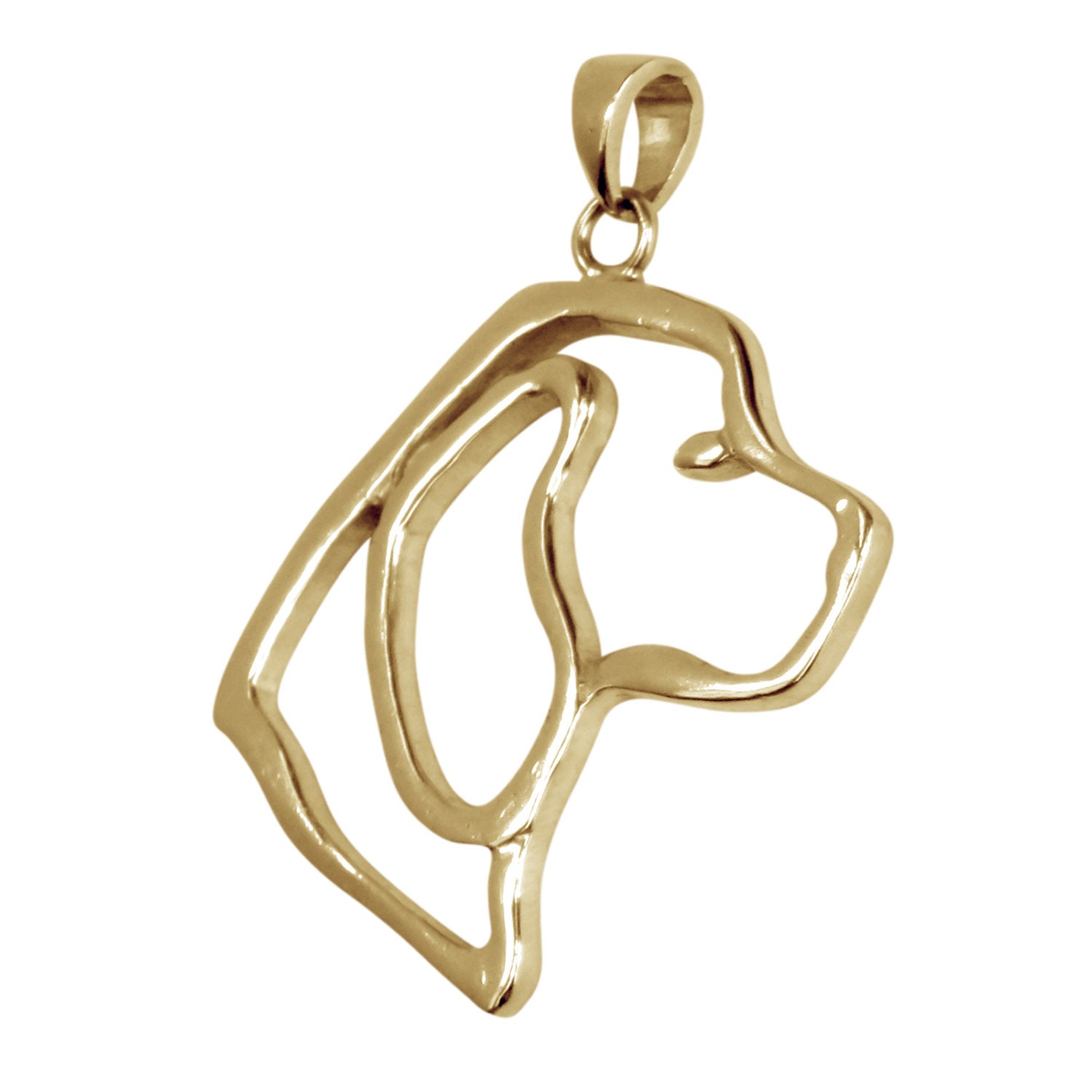 Beagle Silhouette Charm or Pendant – Sterling Silver or 14K Gold Beagle ...
