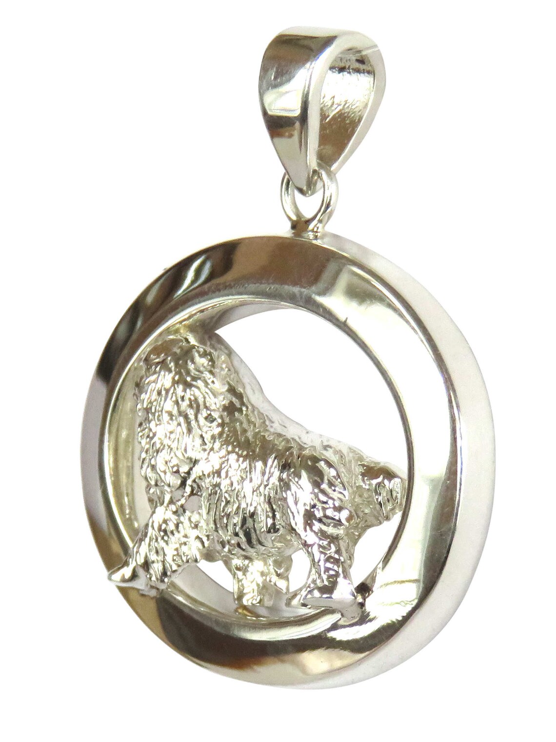 English Toy Spaniel Jewelry in Glossy Oval 14K Gold or Sterling Silver ...