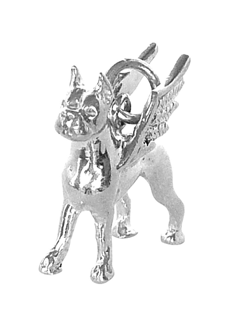Boxer Angel Dog With Wings in 14K Gold or Sterling With Gold Wings ...