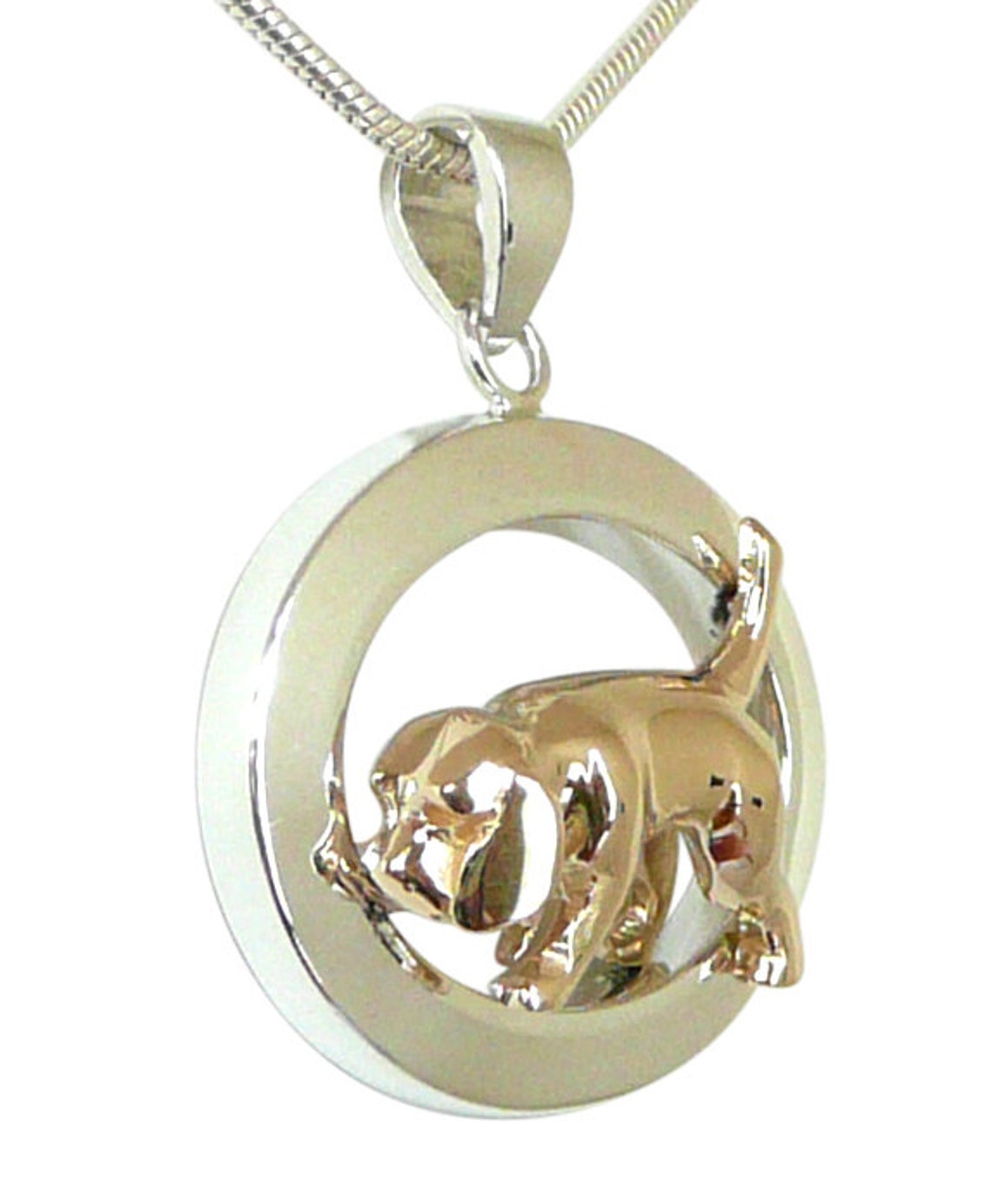 Tracking Beagle Jewelry in SMALLER Glossy Oval 14K Gold or Sterling ...