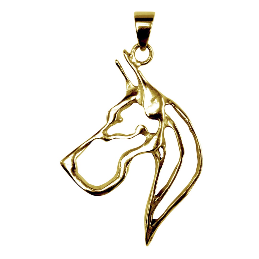 Great Dane Silhouette Charm or Pendant – Sterling Silver or 14K Gold ...