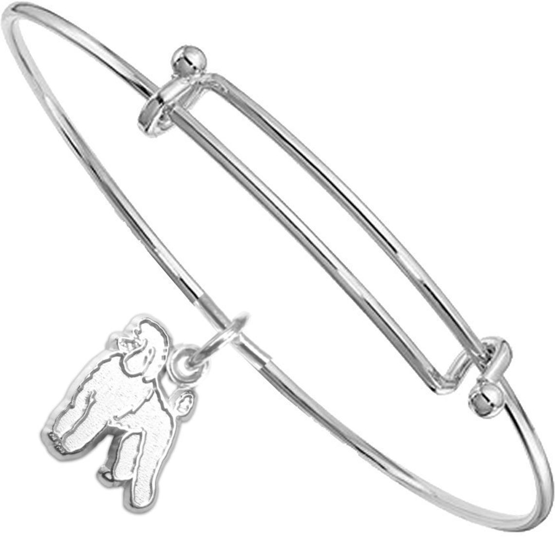 Poodle Bangle – Solid Sterling Silver Poodle Charm on Durable Stainless ...