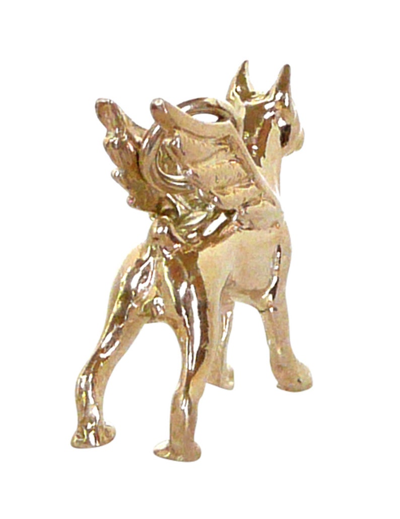 Boxer Angel Dog With Wings in 14K Gold or Sterling With Gold Wings ...