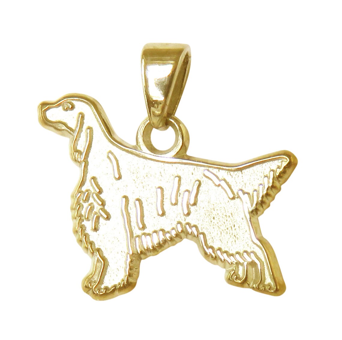 English Setter Charm or Pendant in 14K Gold or Sterling Silver for ...