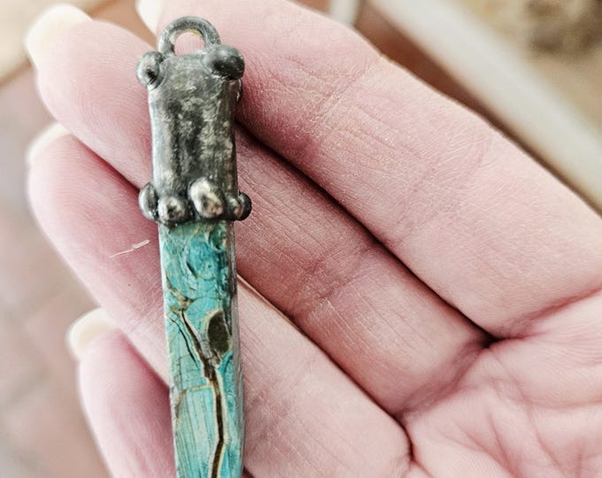 Soldered Sea Sediment Stick Pendant - Etsy