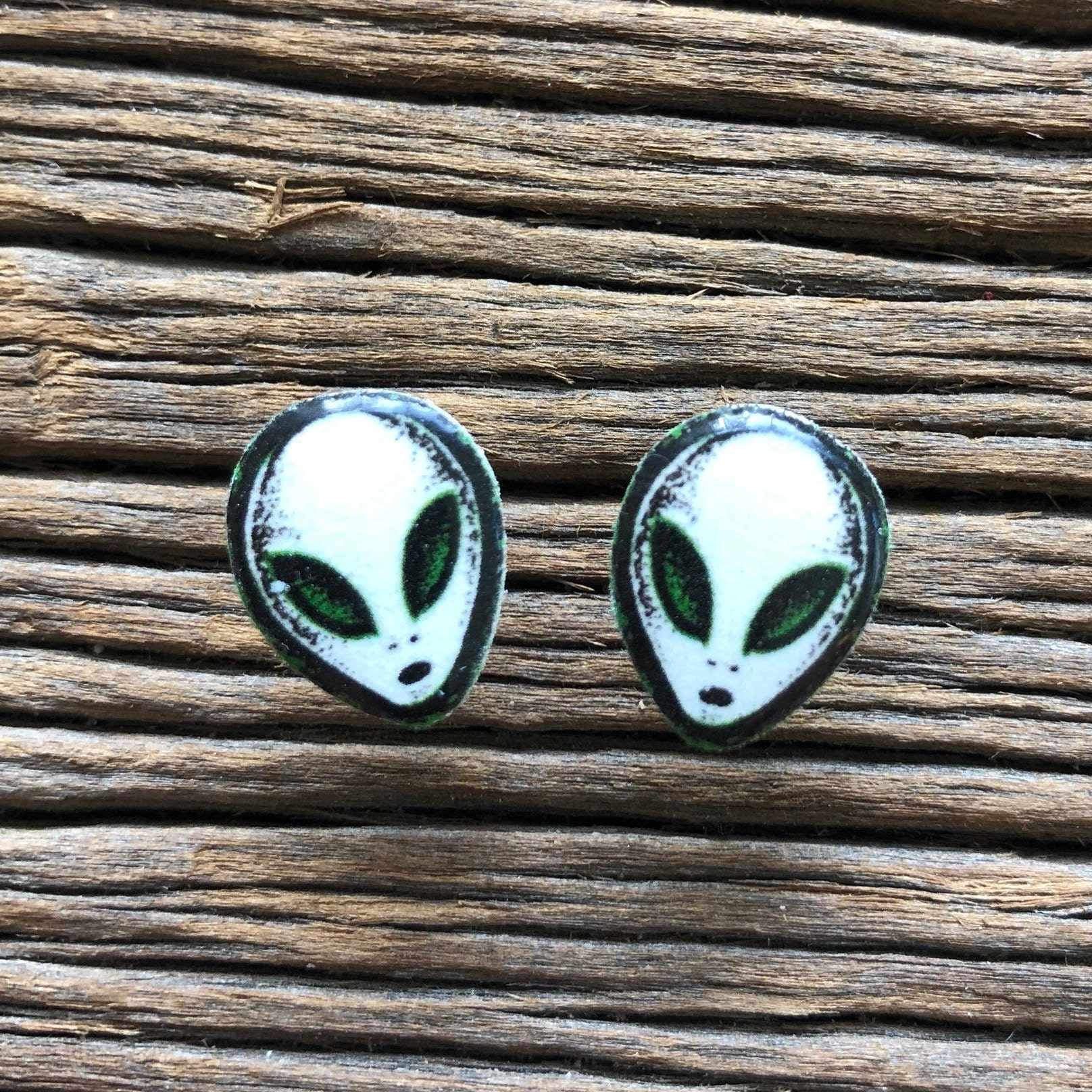 UFO Jewelry Alien Earrings Stud Earrings Alien Jewelry | Etsy