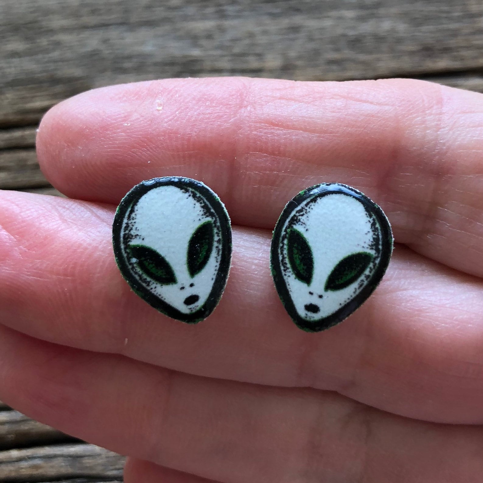 UFO Jewelry Alien Earrings Stud Earrings Alien Jewelry | Etsy