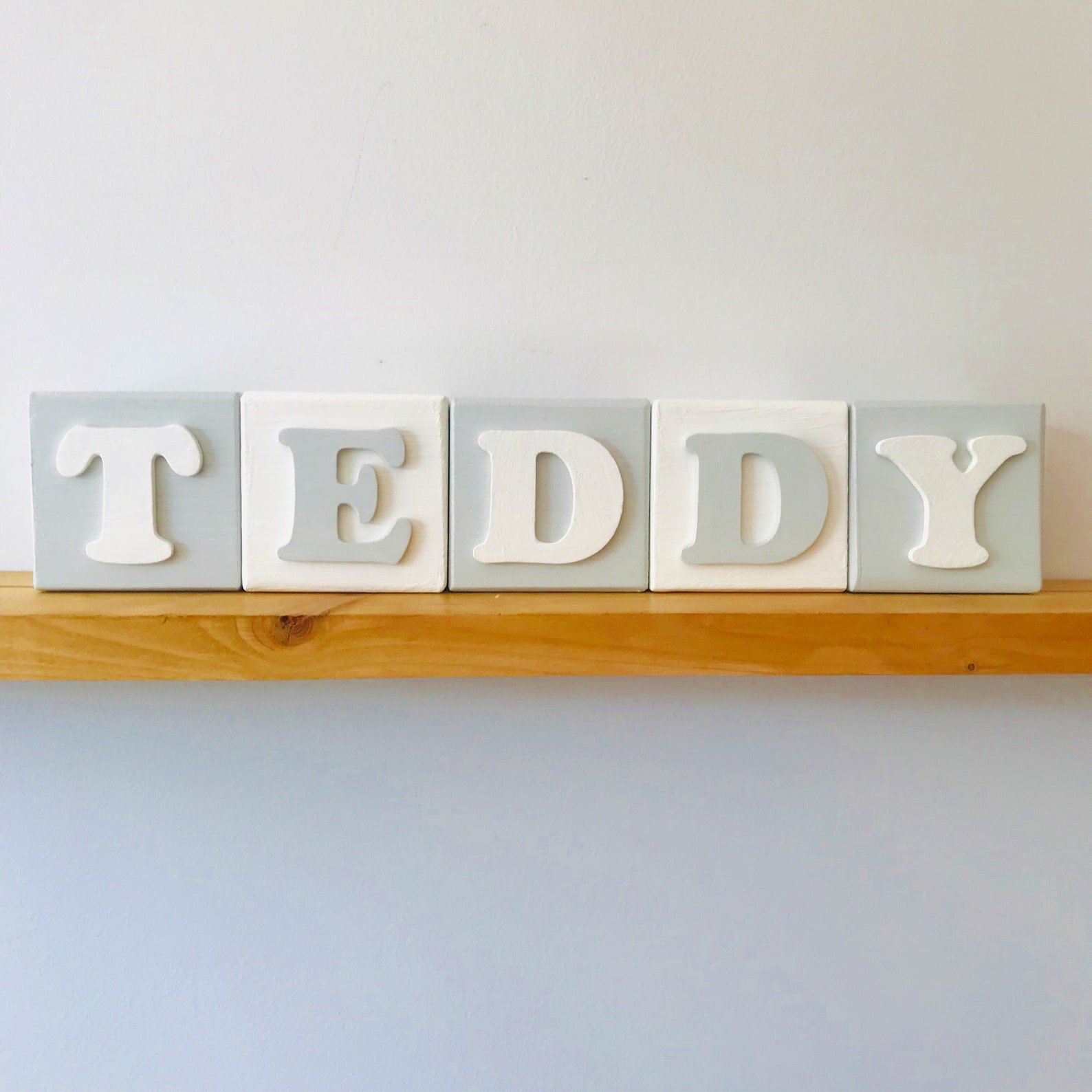 Personalised Wooden Baby Name Cubes / Blocks Nursery Decor | Etsy