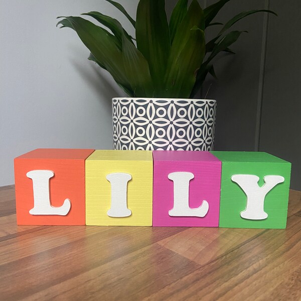 Baby Name Blocks - Etsy UK
