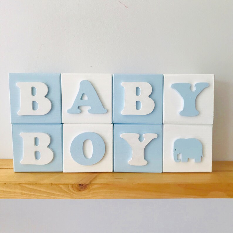 Personalised Wooden Baby Name Cubes / Blocks Nursery Decor - Etsy