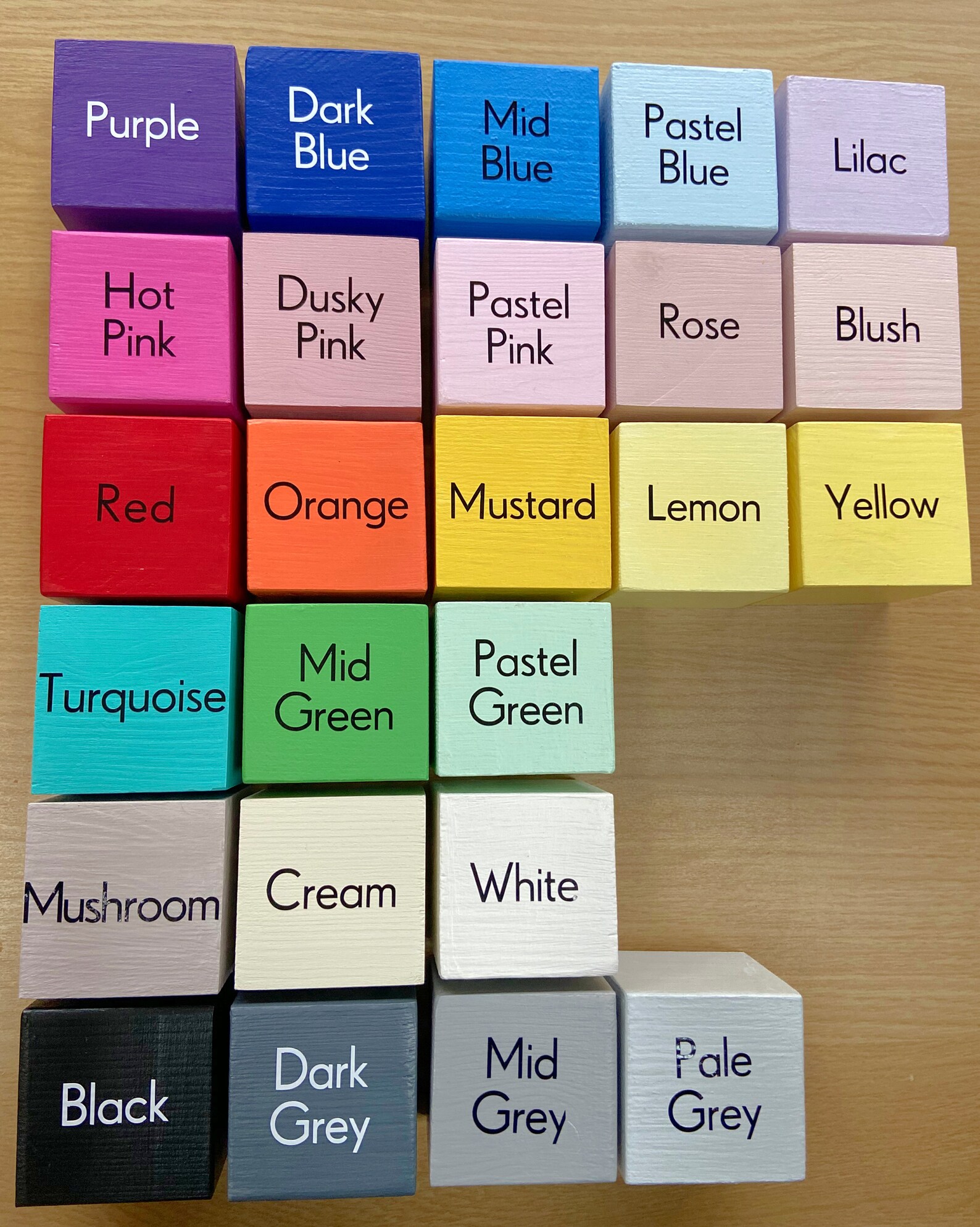 Personalised Wooden Baby Name Cubes / Blocks Nursery Decor - Etsy