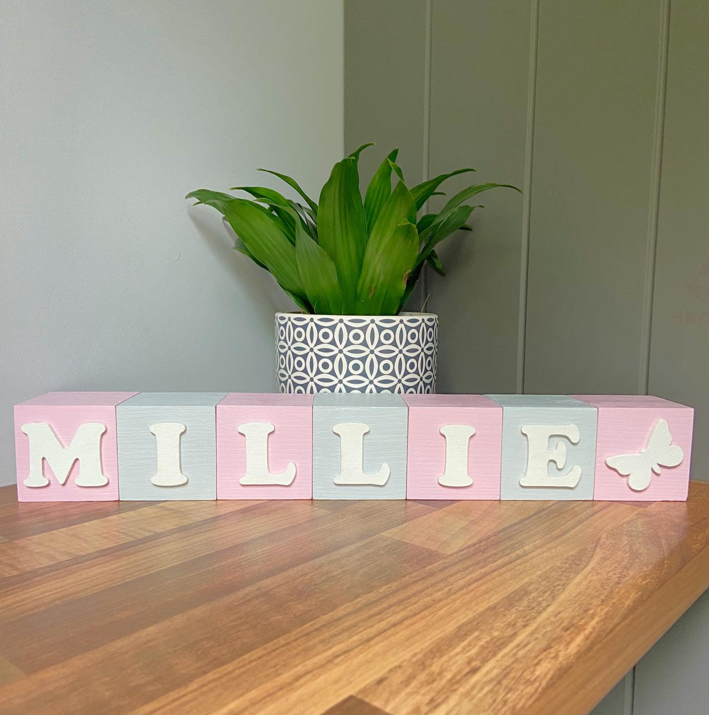 Baby Name Blocks / Cubes - Personalised Nursery Decor, Childrens Room ...
