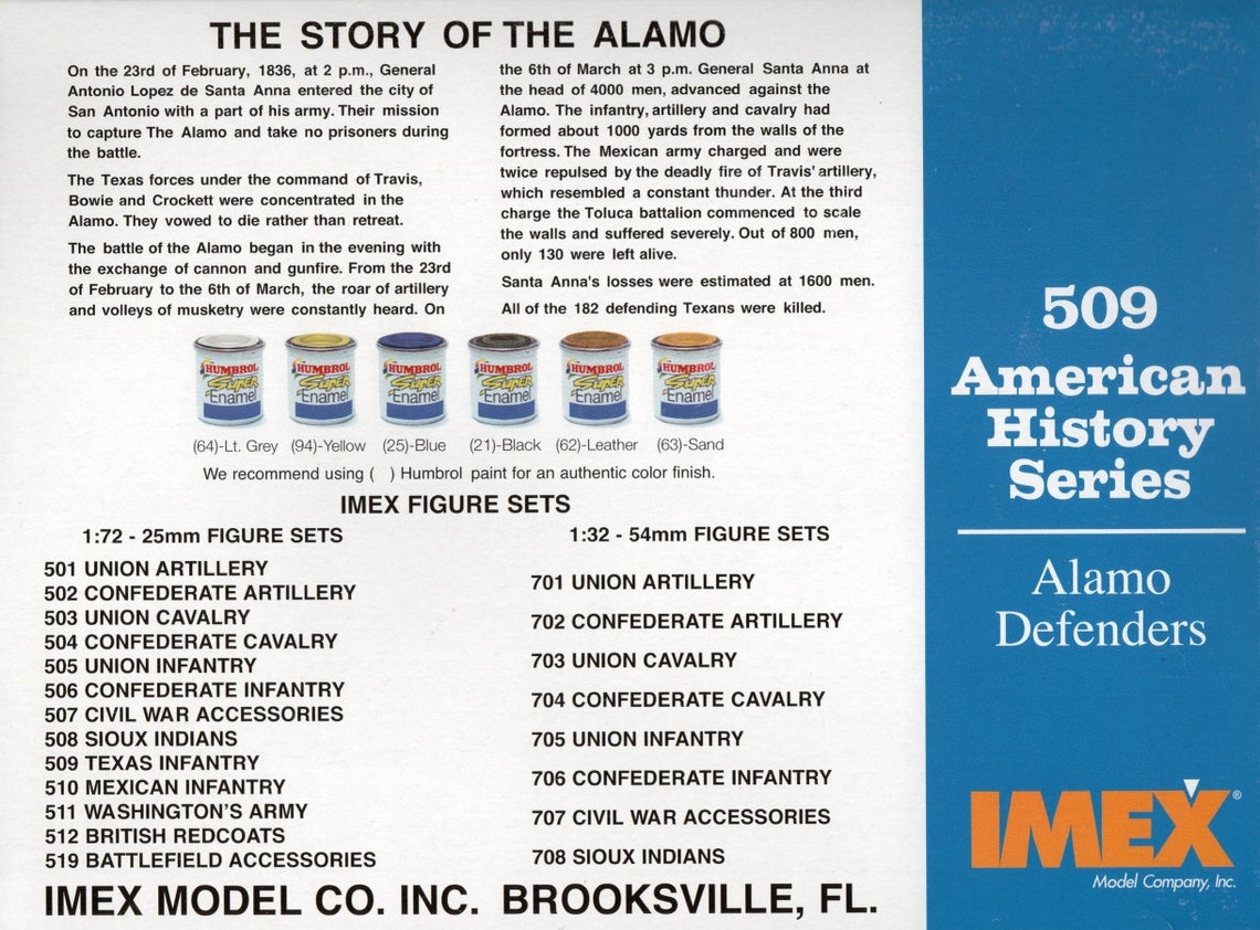 IMEX 1:72/25mm Figure Set - American History - Alamo Defenders - Etsy