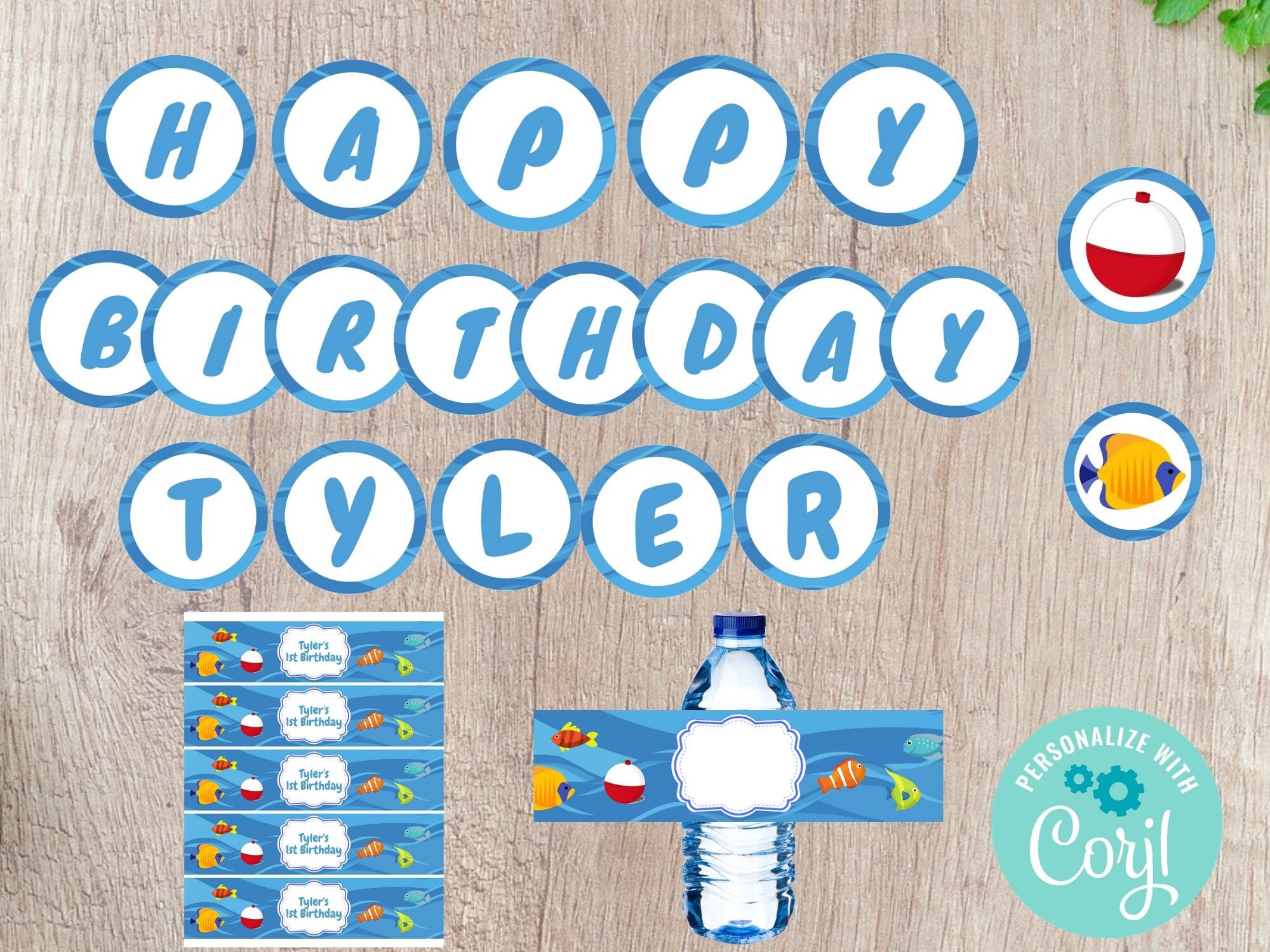 O-fish-ally One Party Bundle Printable Editable INSTANT DOWNLOAD ...