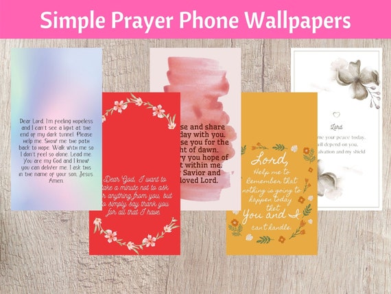 Set of 10 Simple Prayer Phone Wallpapers INSTANT DOWNLOAD | Etsy