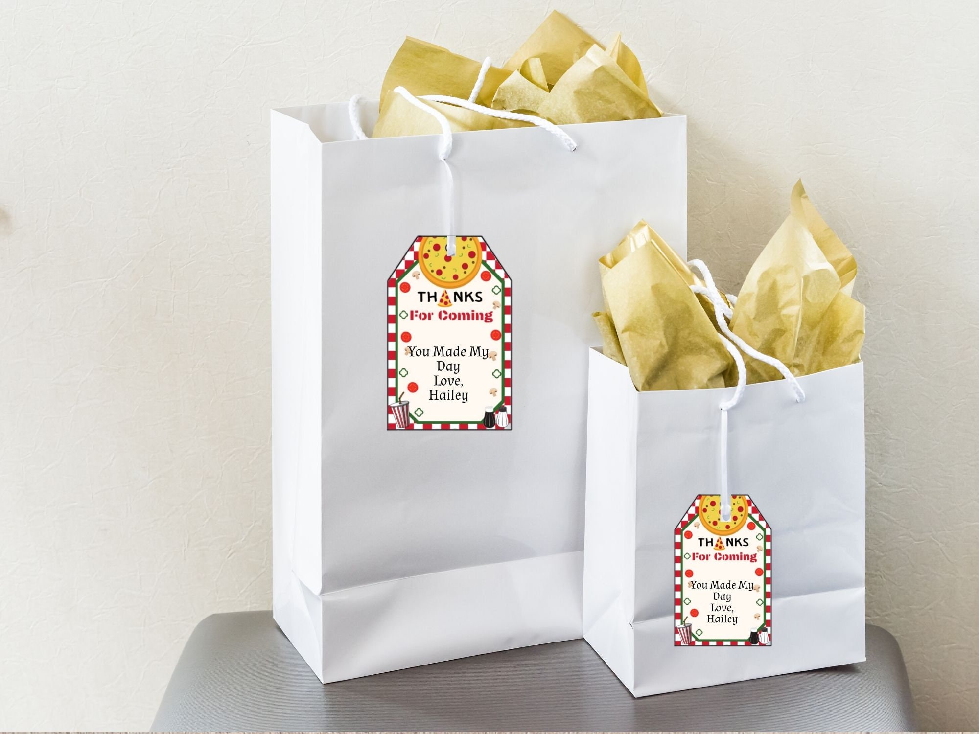 Pizza Party Favor Tags Printable Editable INSTANT DOWNLOAD - Etsy