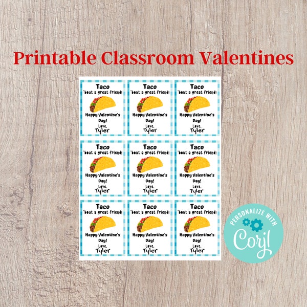 Classroom Valentines - Etsy