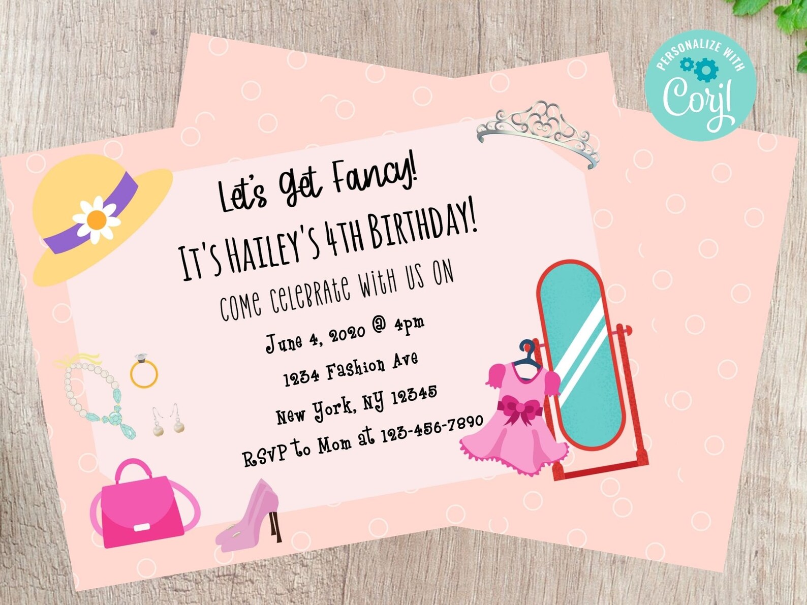 Dress up Party Birthday Invitation - Editable INSTANT DOWNLOAD - Etsy
