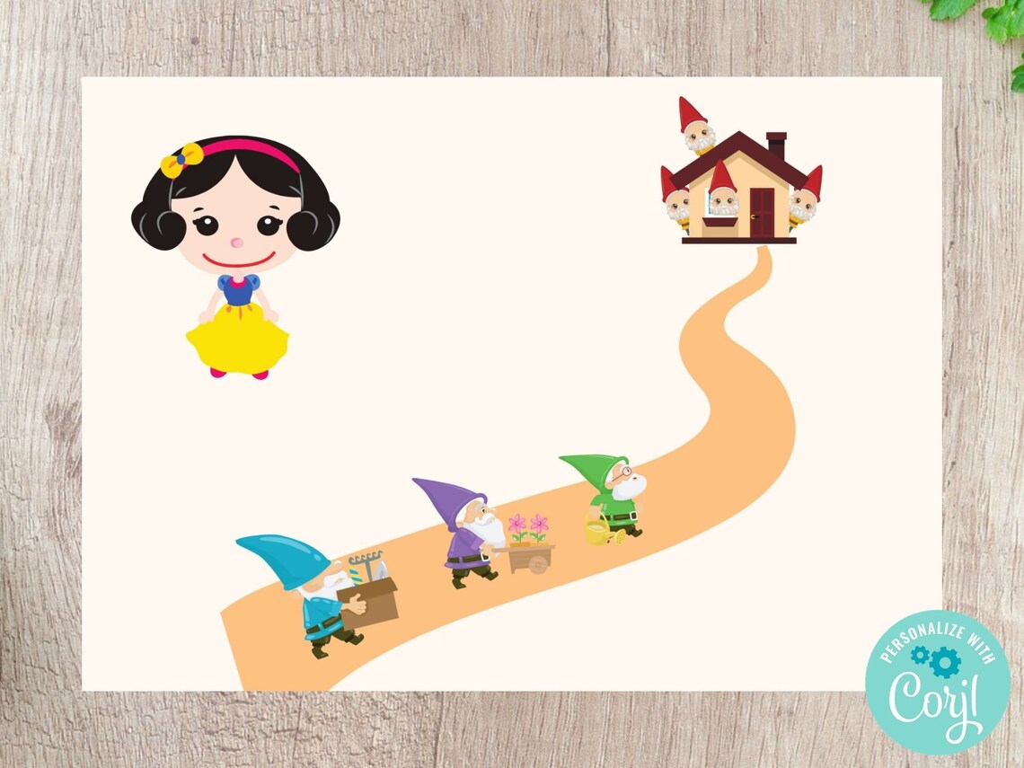 Snow White Photo Birthday Thank You Card Editable INSTANT DOWNLOAD ...