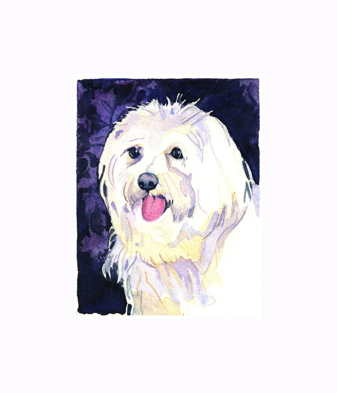 Maltese Note/ Greeting Card - Etsy