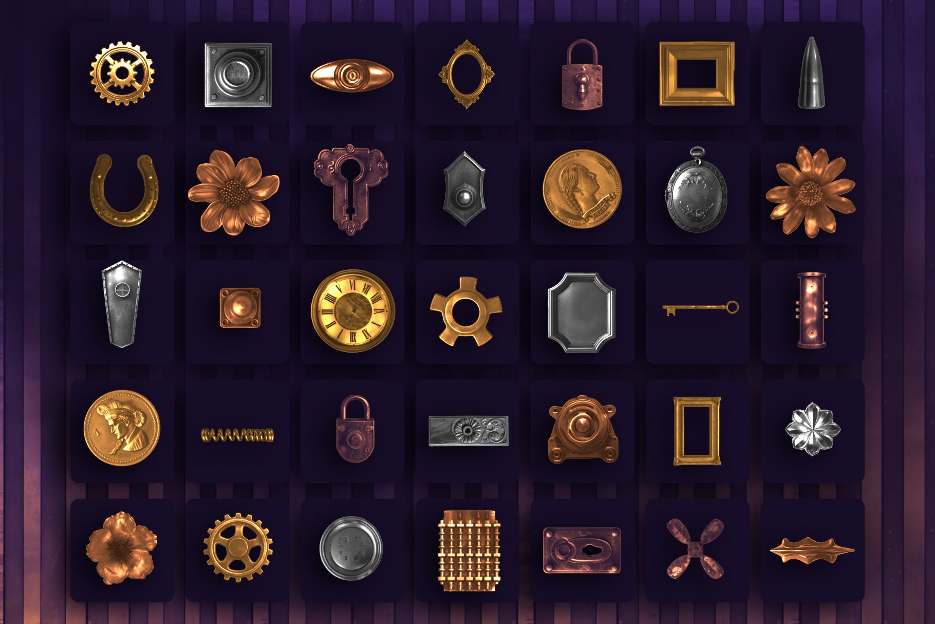 Steampunk Brushes for Procreate, Metal Textures and Stamps - Etsy