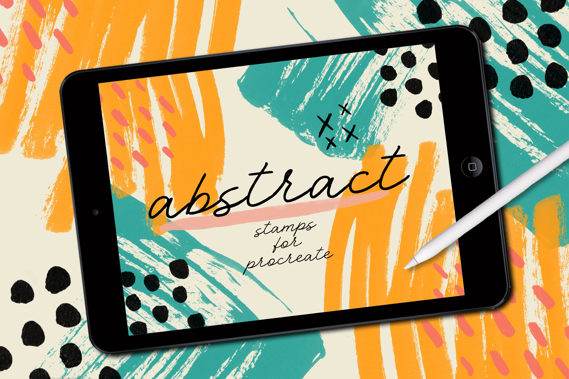 Drawing & Illustration Procreate Brushes Abstract Stamps Procreate Wave ...