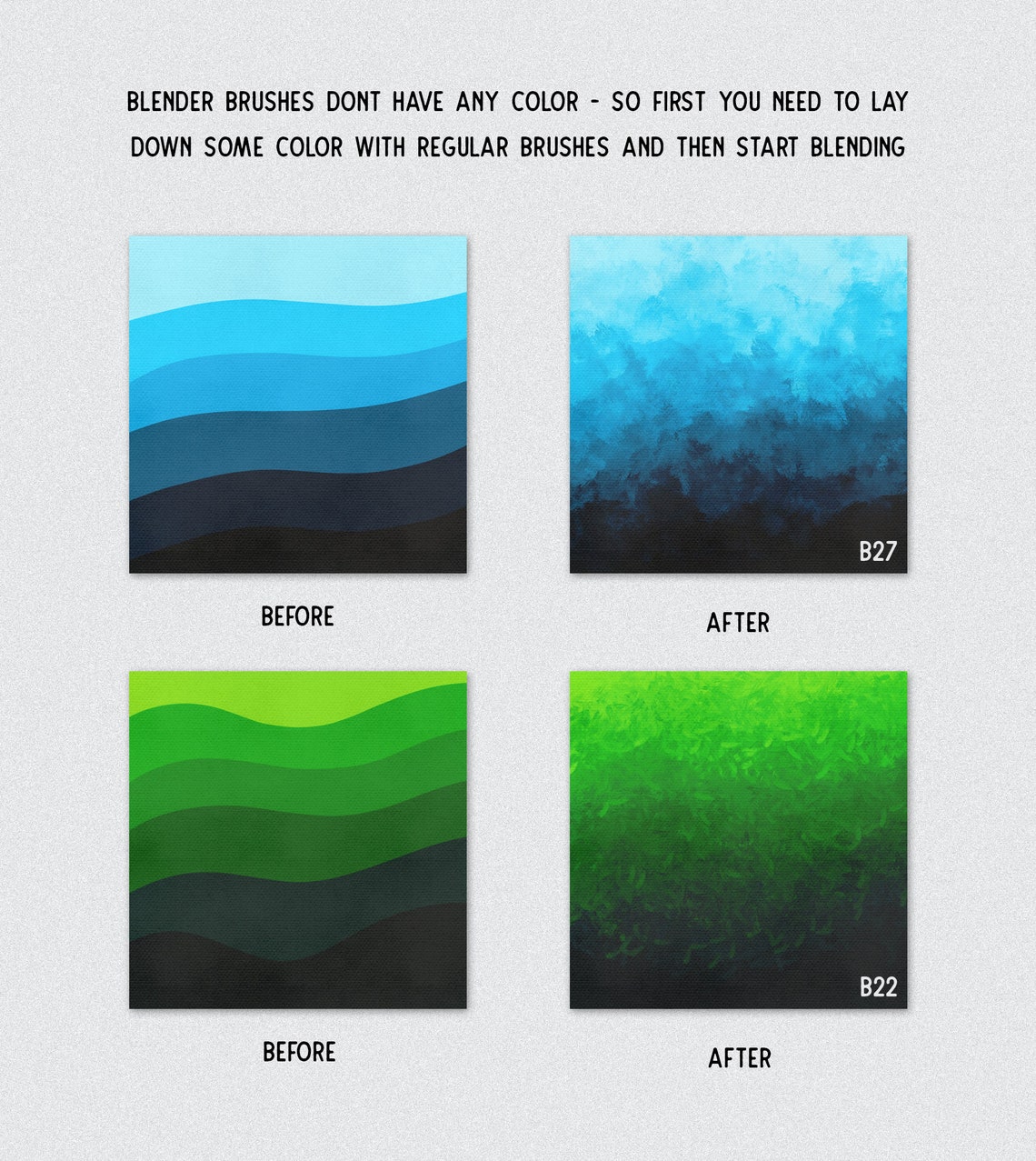 Blender Brushes for Procreate / Blend and Smudge / Set of 30 | Etsy