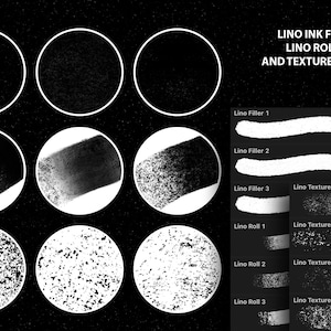 Linocut Brushes for Procreate: Lino Print Texture Brushes - Etsy