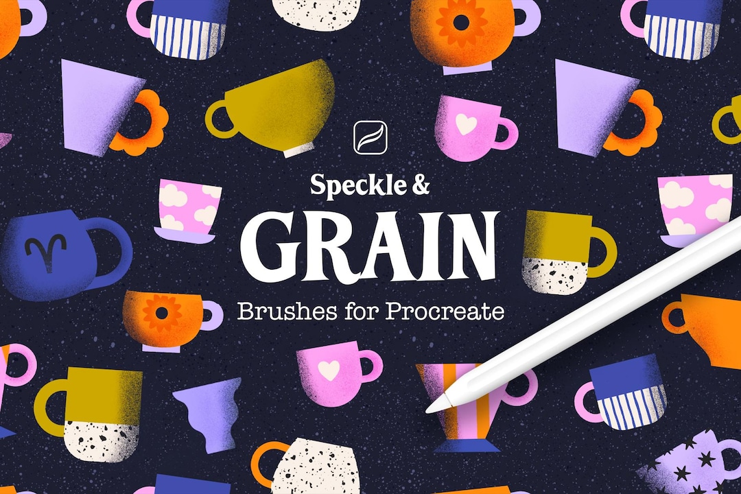 Texture Brushes for Procreate, Grain and Speckle Brushes, Gritty ...