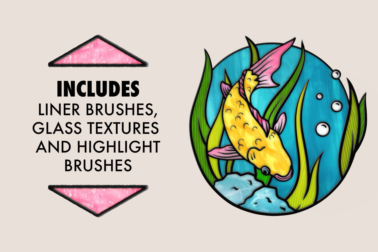 Stained Glass Brushes for Procreate - Etsy