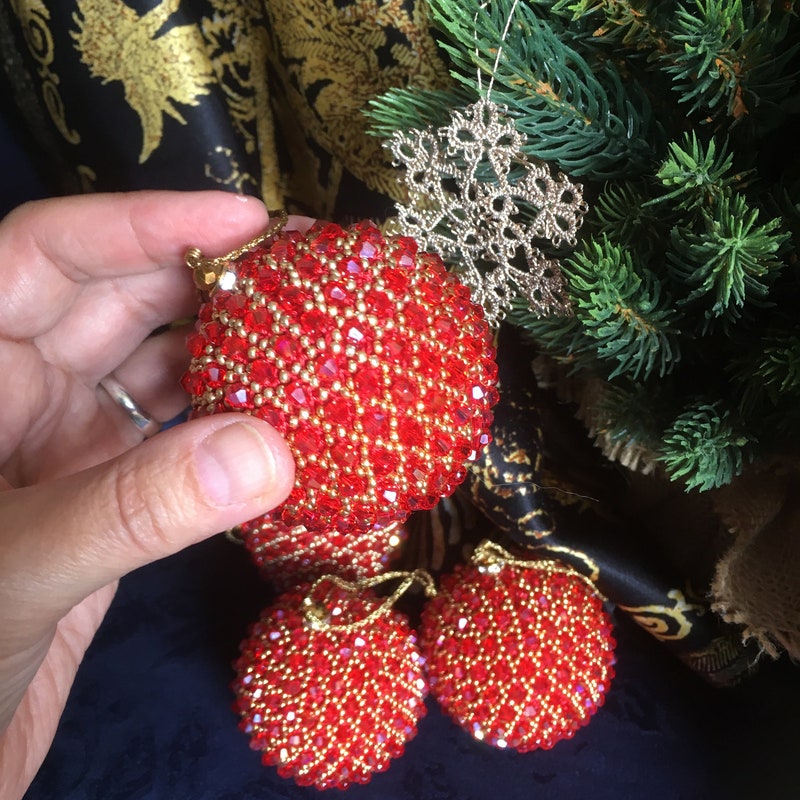 Beaded Christmas Balls - Etsy